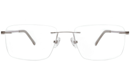Titanium Rimless Rectangular Eyeglass Frames – All Genders | Nations Optics